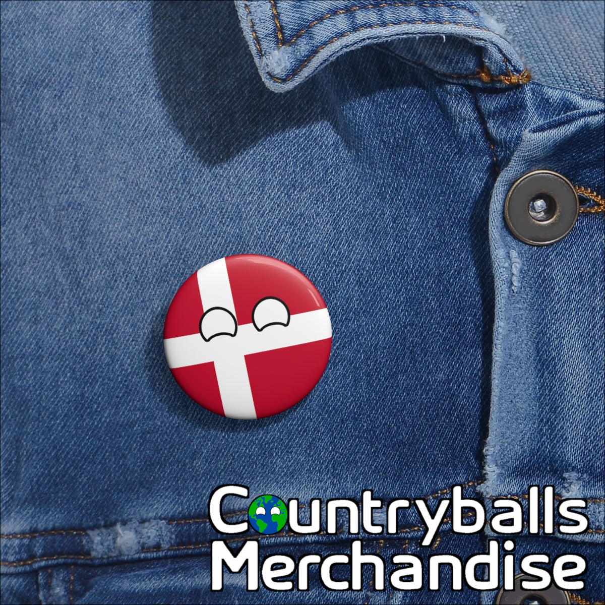 Denmark Pin Badges x3 Pack – CountryballsMerchandise