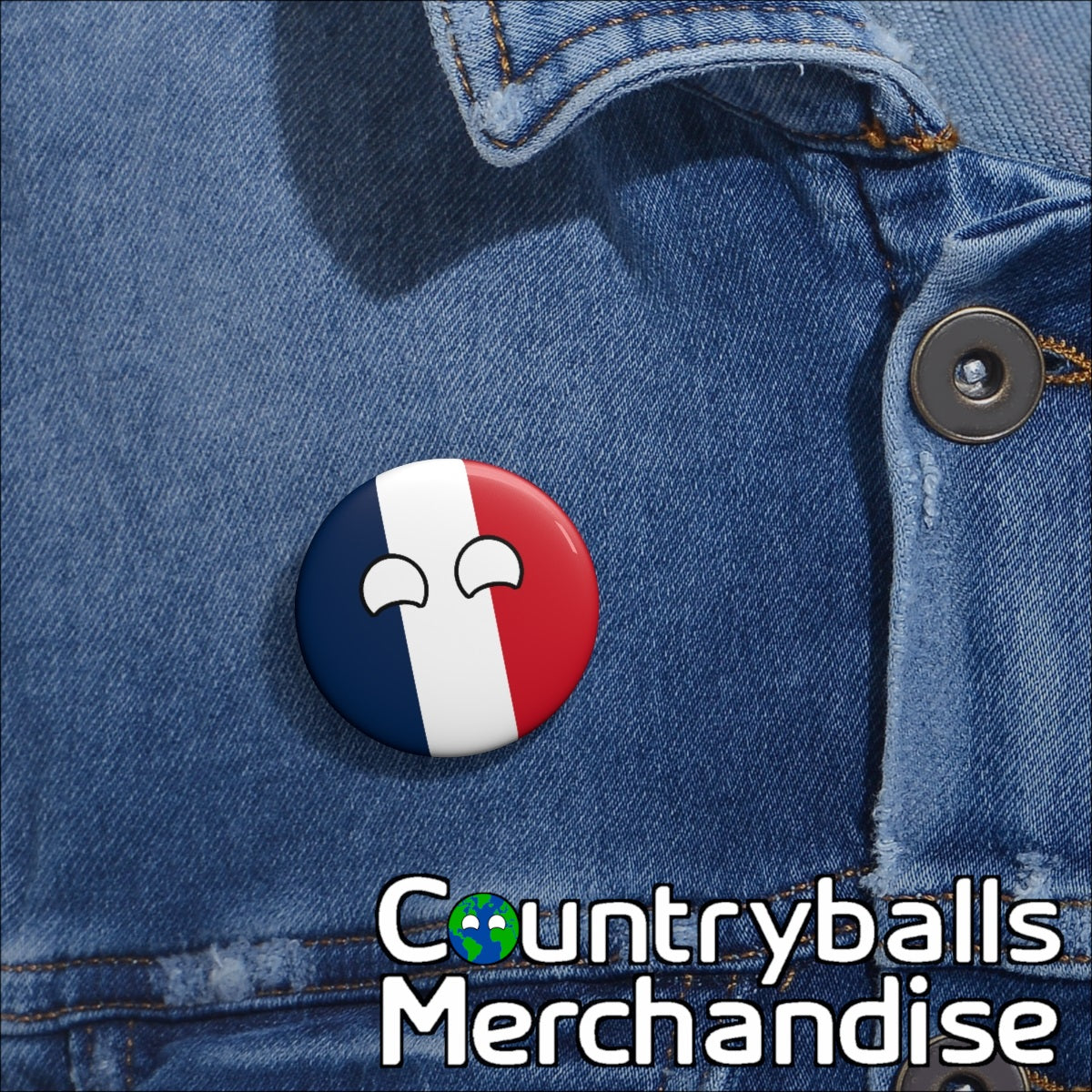 France Pin Badges x3 Pack – CountryballsMerchandise