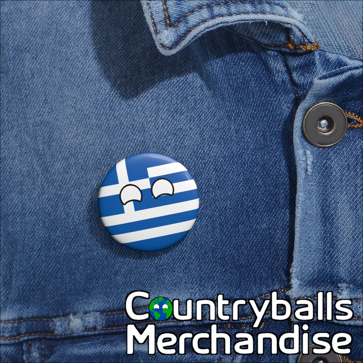 Greece Pin Badges x3 Pack – CountryballsMerchandise