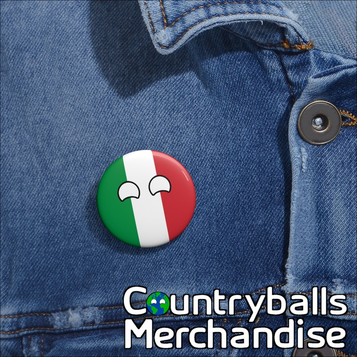 Italy Pin Badges x3 Pack – CountryballsMerchandise