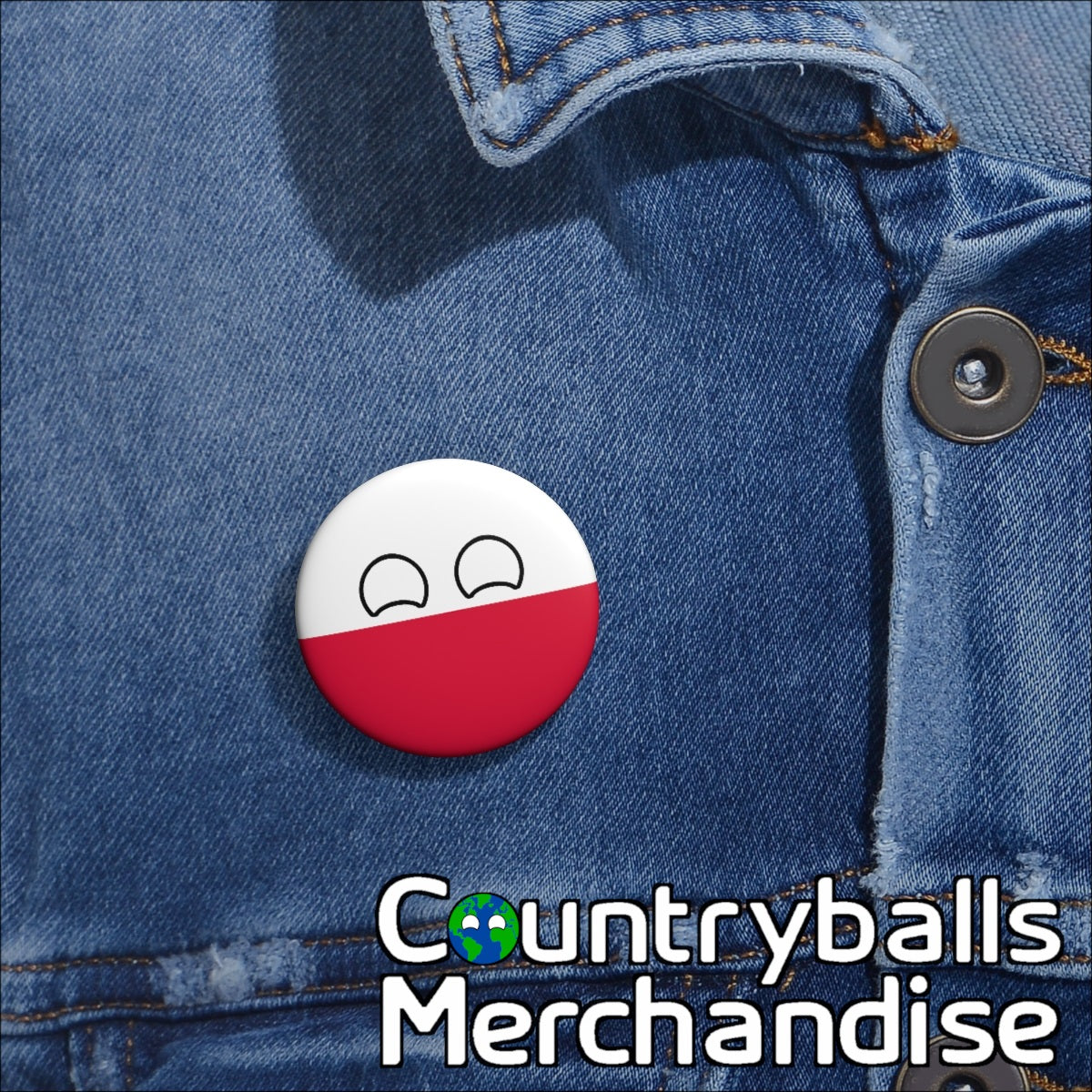 Poland Pin Badges x3 Pack – CountryballsMerchandise
